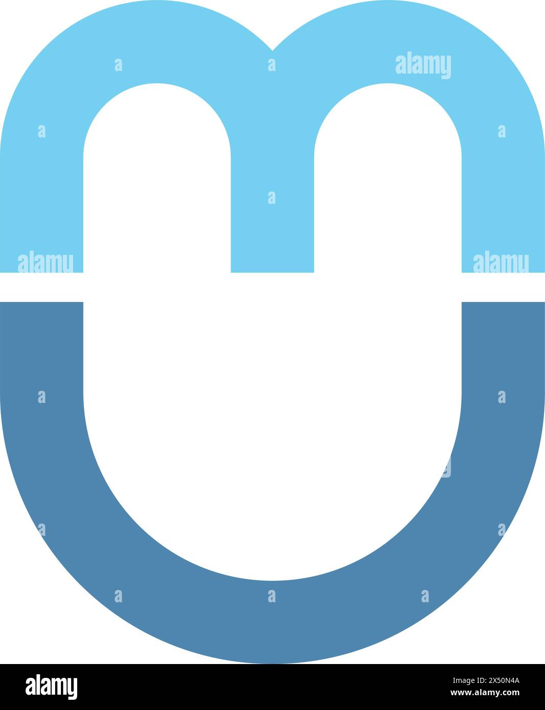 M and U Letter Logo. Blue Color. - Vector Stock Vector Image & Art - Alamy