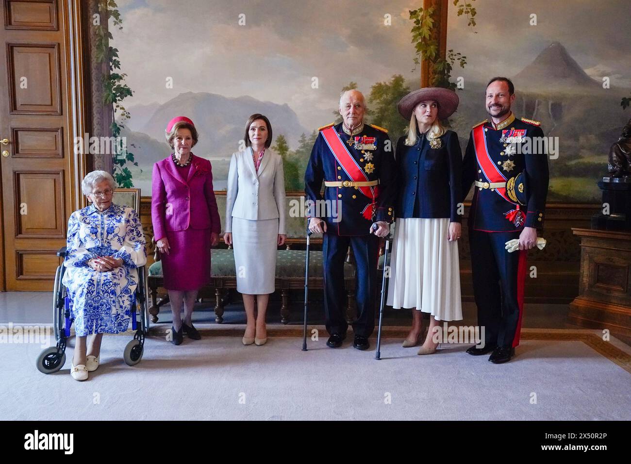 Oslo 20240506.Princess Astrid Mrs Ferner, Queen Sonja, King Harald ...