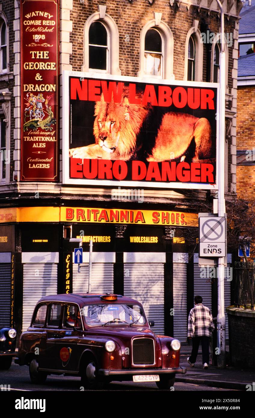 A 1997 Conservative Party general election campaign poster. London, UK ...