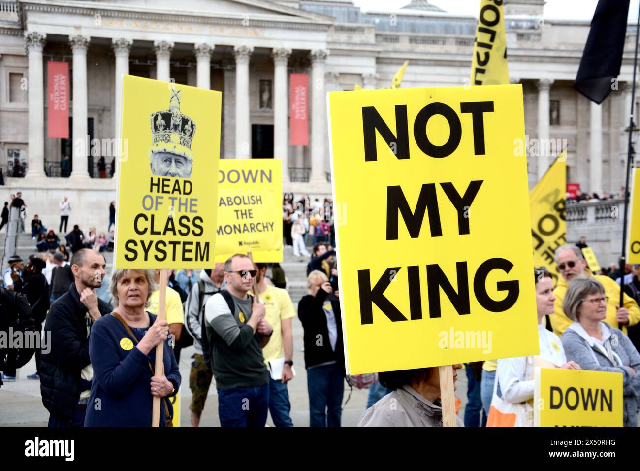 Demonstrators from the anti-monarchy group Republic protest in ...