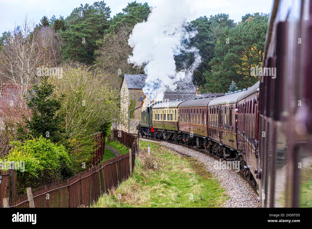4575 class small Praire tank engine no. 5541 (built 1928) pulling a ...