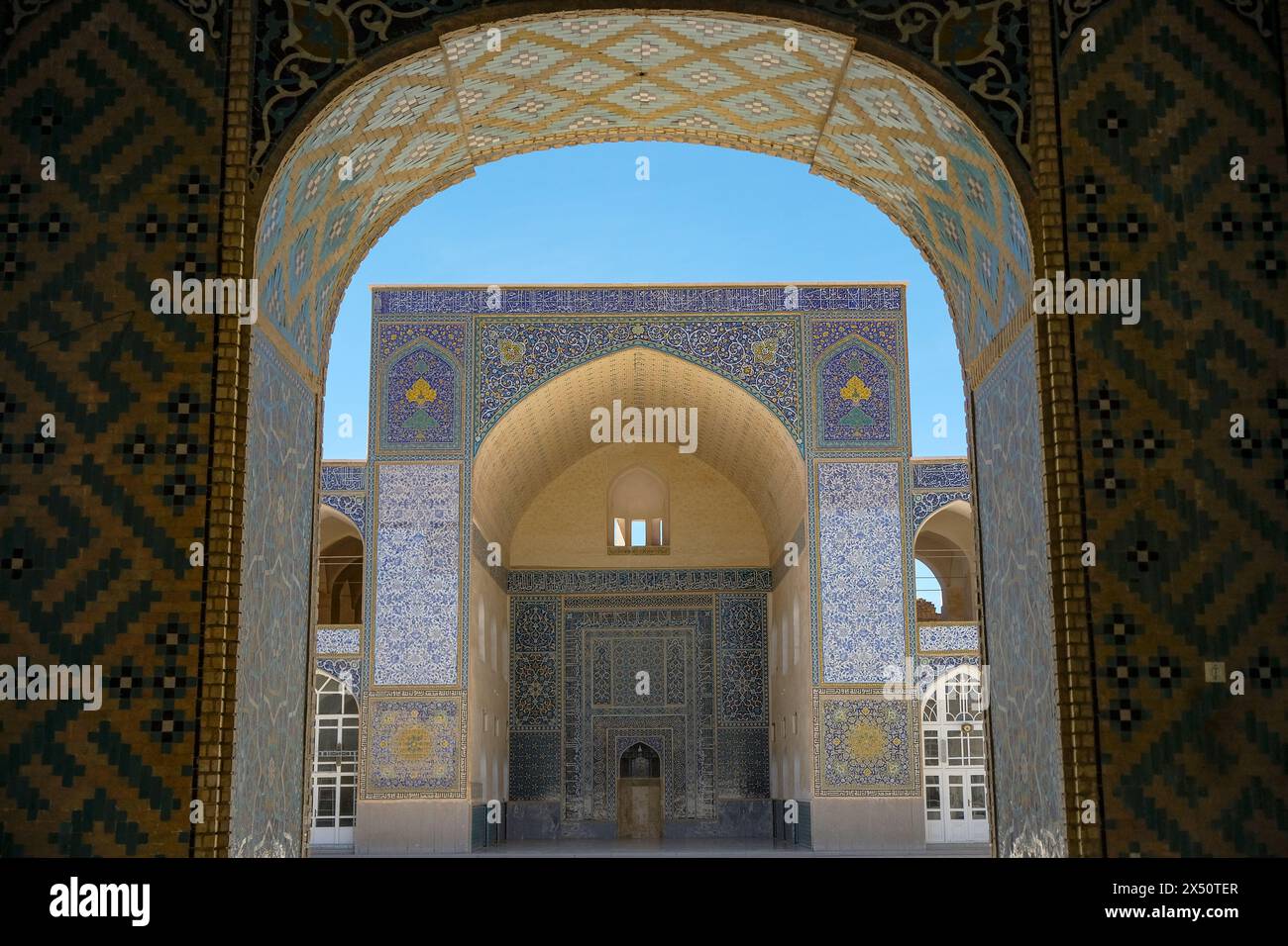 Kerman, Iran - March 21, 2024: Jameh Mosque of Kerman is a mosque ...