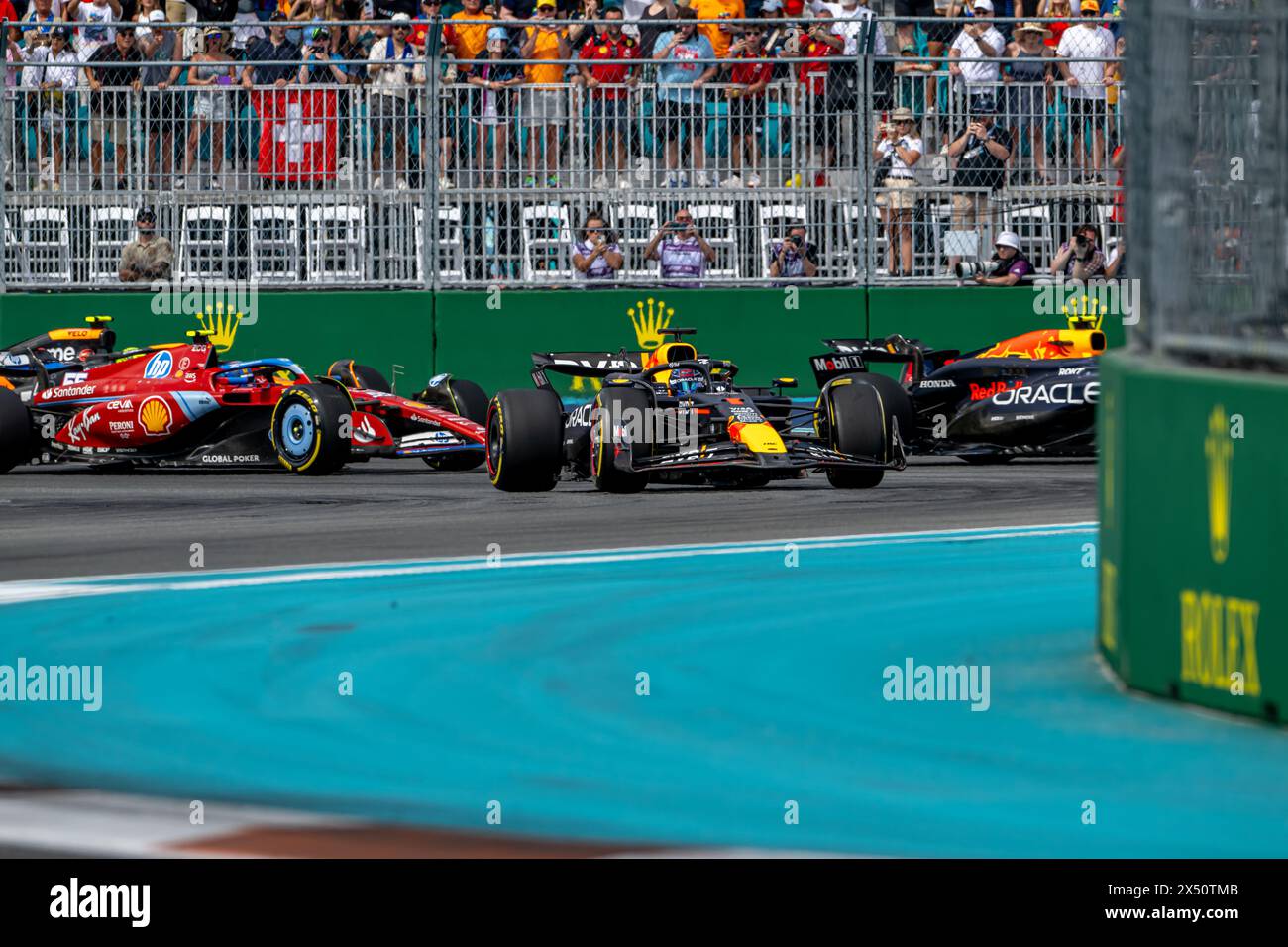 MIAMI, FLORIDA - MAY 05: Max Verstappen, Red Bull Racing RB19 during ...