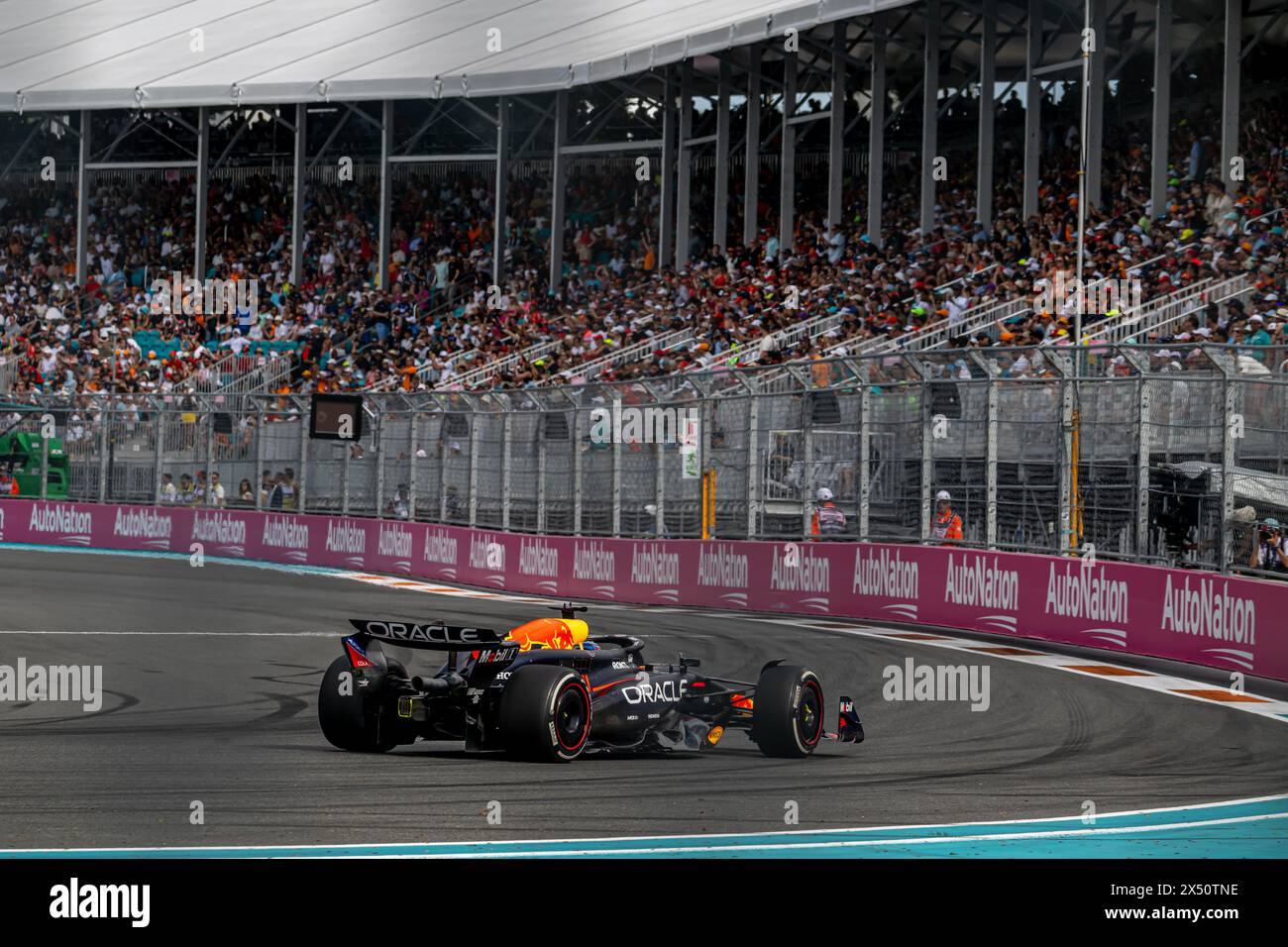 MIAMI, FLORIDA - MAY 05: Max Verstappen, Red Bull Racing RB19 during ...