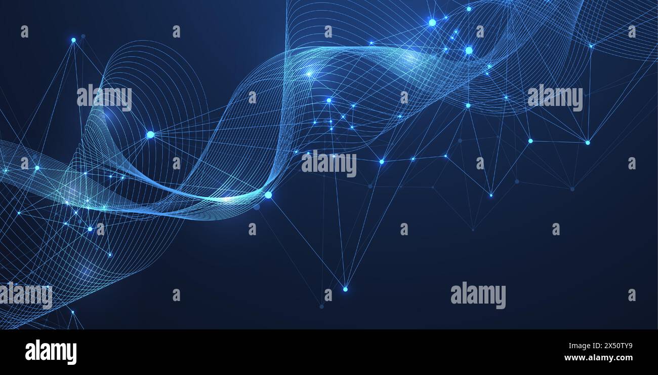 Global network connection concept. Big data visualization. Social ...