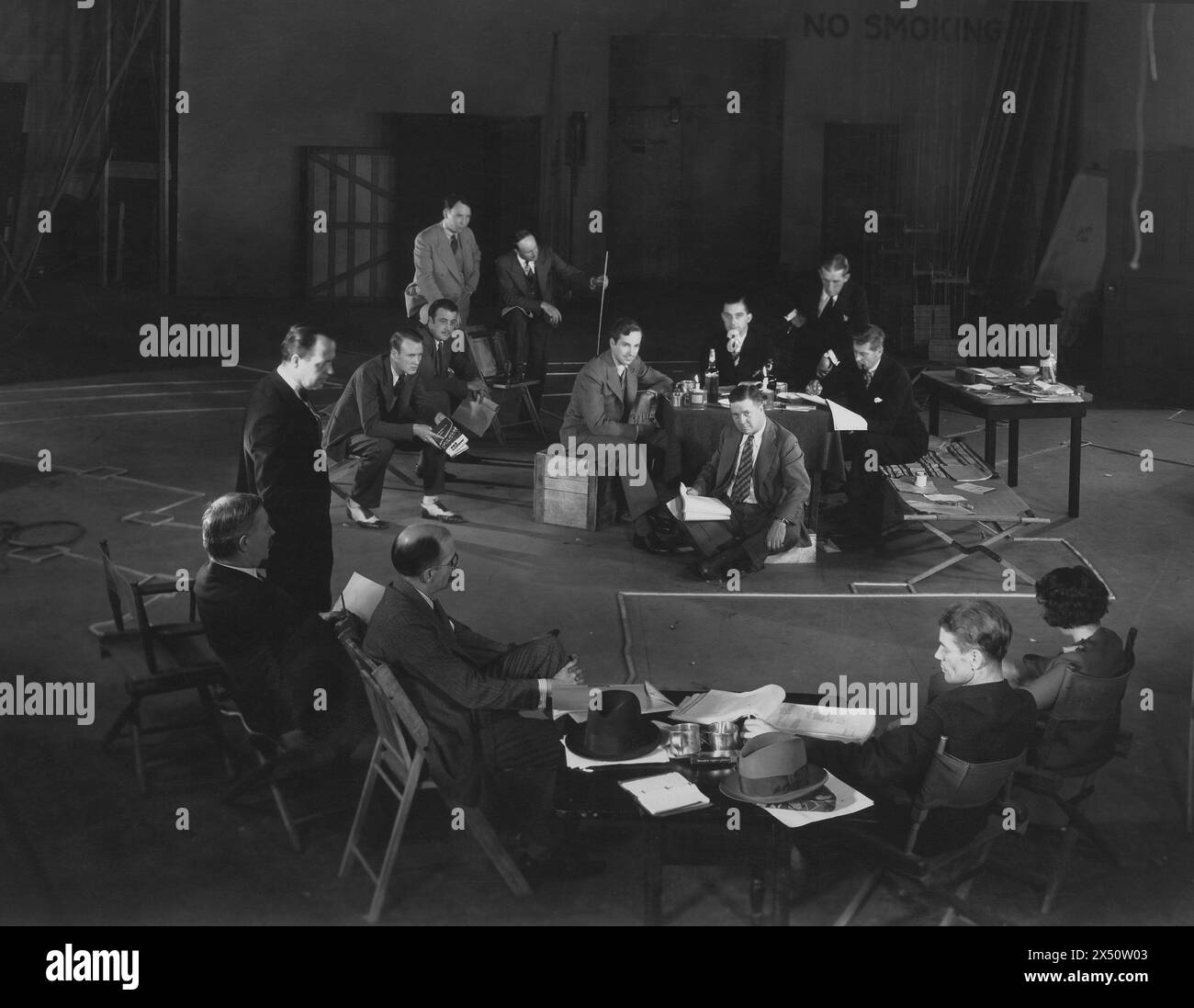 Cast members including (from left to right) ANTHONY BUSHELL, IAN ...