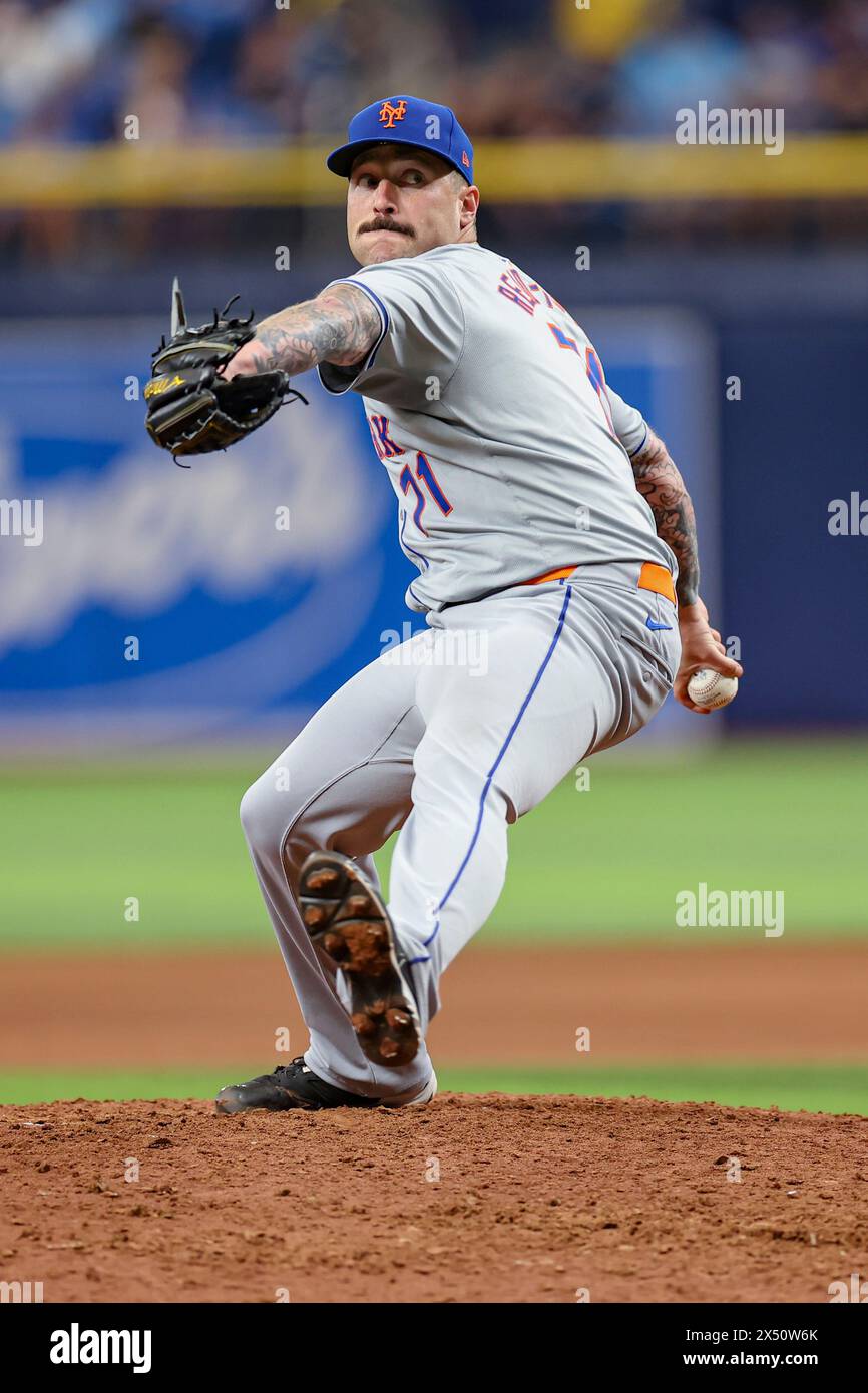 St. Petersburg, FL: New York Mets pitcher Sean Reid-Foley (71) delivers ...