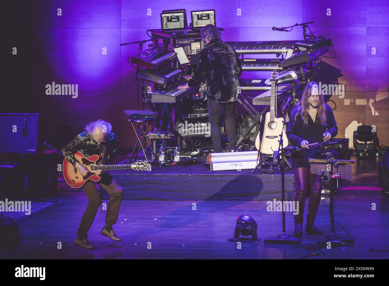 Jon Davison, Steve Howe and Geoff Downes of the group YES during the THE CLASSIC TALES OF YES ...
