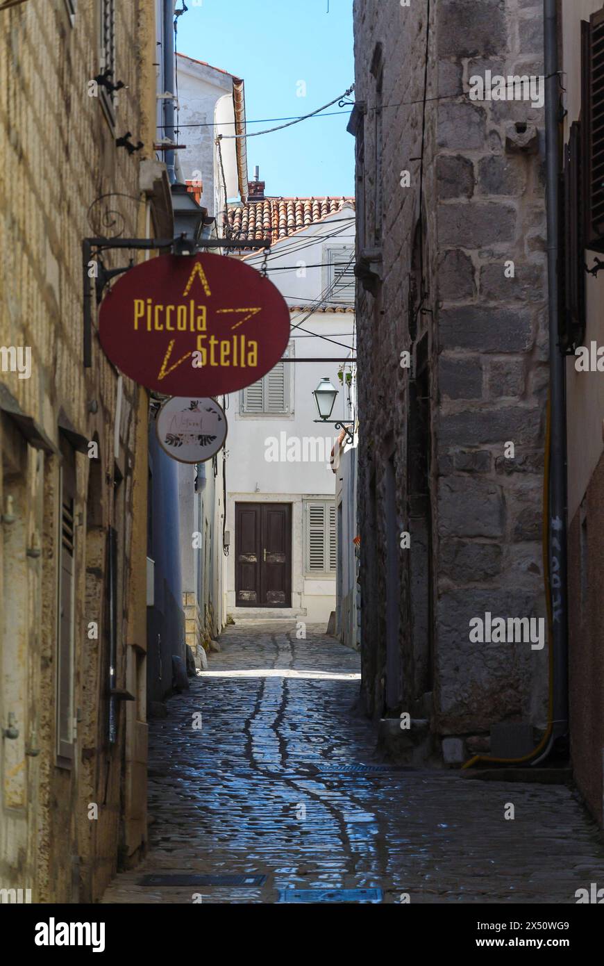 krk, croatia, 30 april 2024, street in the old town *** krk, kroatien ...