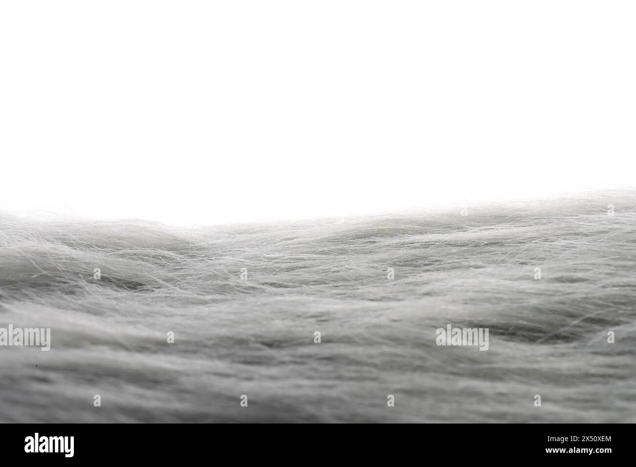 Soft grey faux fur isolated on white Stock Photo - Alamy
