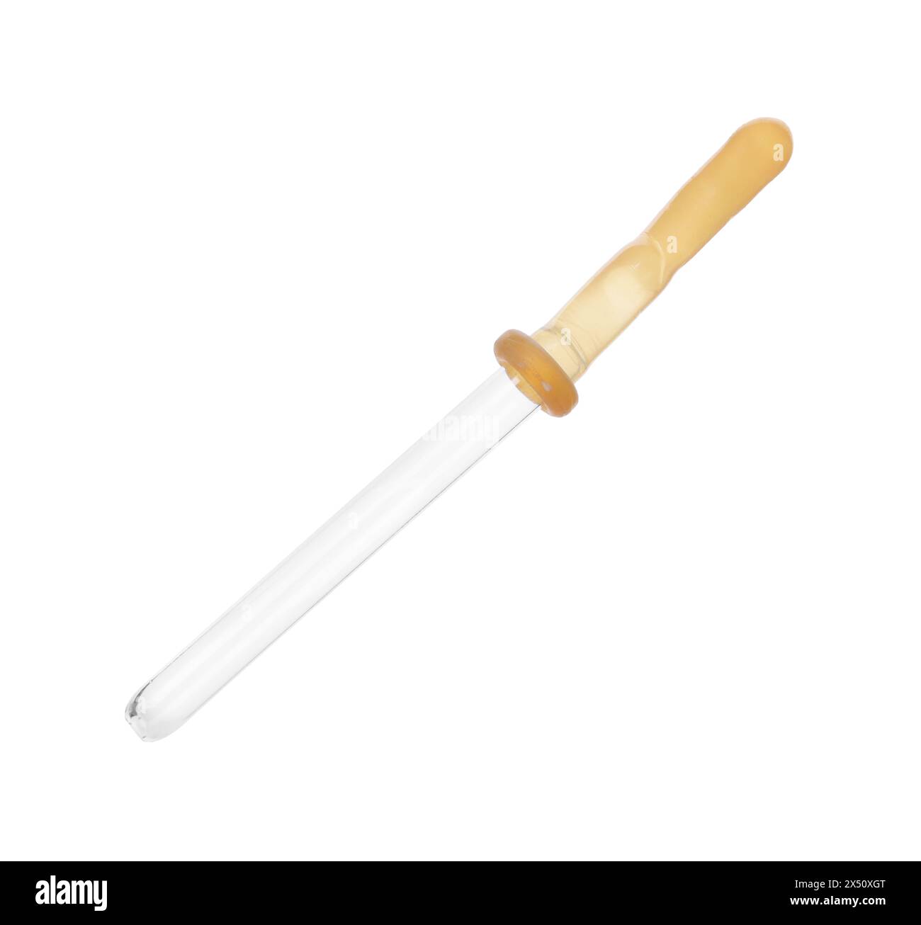 One glass clean pipette isolated on white Stock Photo - Alamy