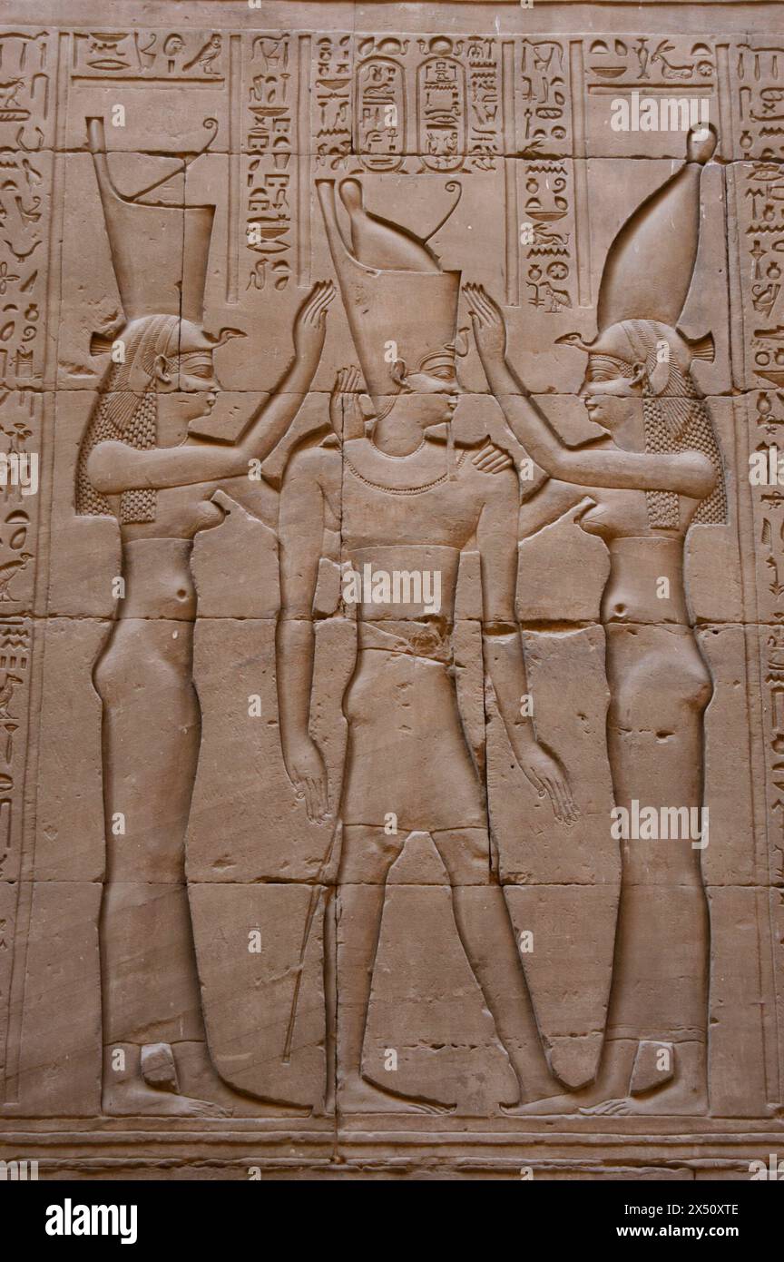 Edfu, Egypt. Temple of Horus. Built from 237 BC to 57 BC. Dedicated to ...