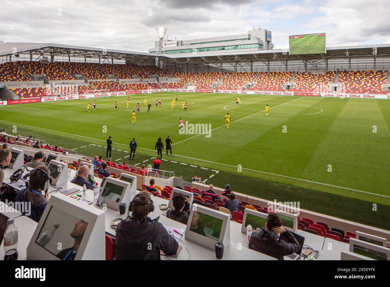 Media commentating on one of the first matches to be played in the ...