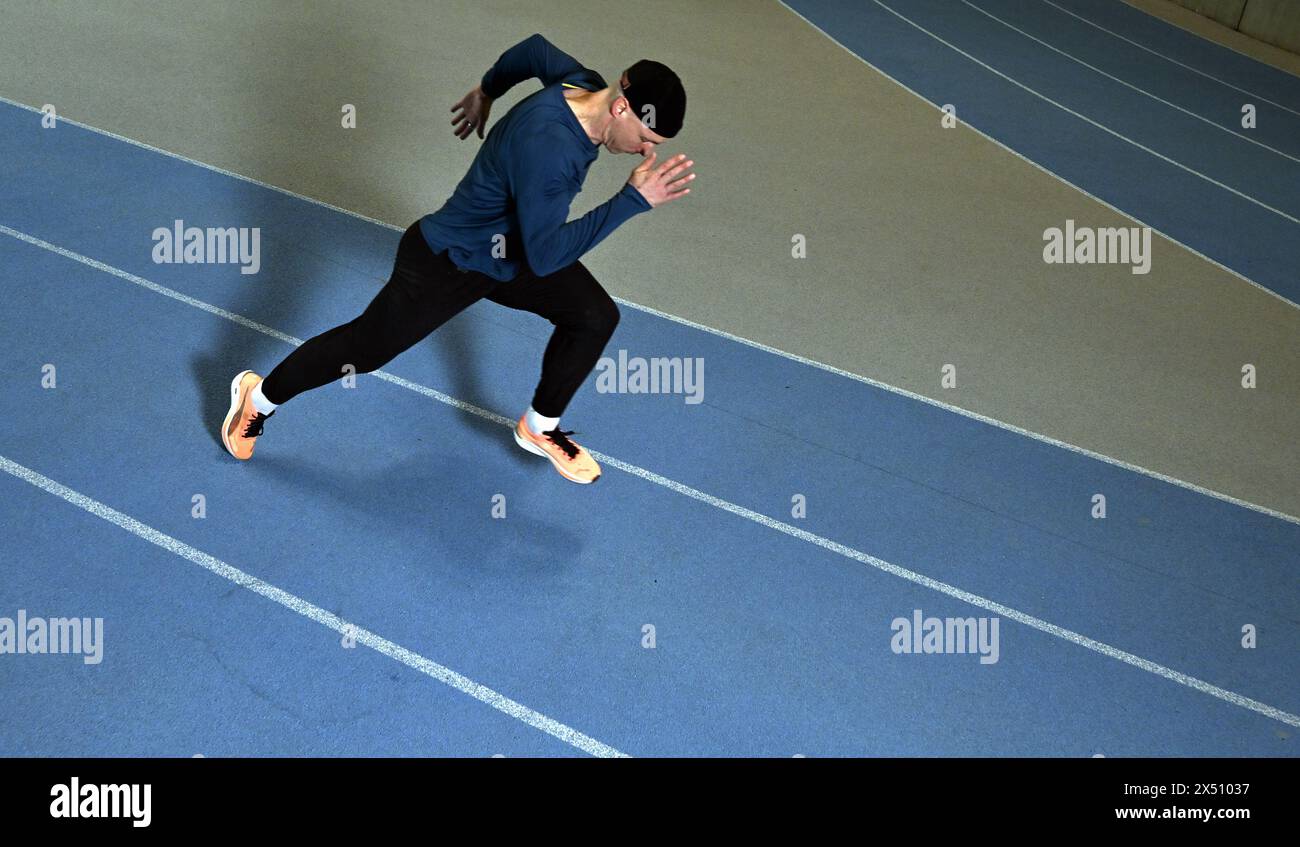 Belgian athlete Julien Watrin pictured during an athletics training in ...