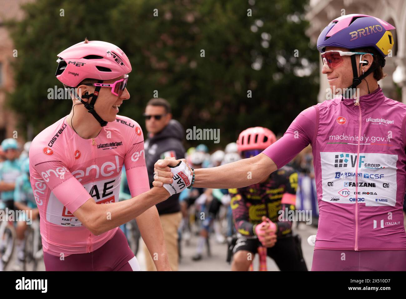 Novara, Italia. 06th May, 2024. Tadej Pogacar (UAE Team Emirates) Pink ...