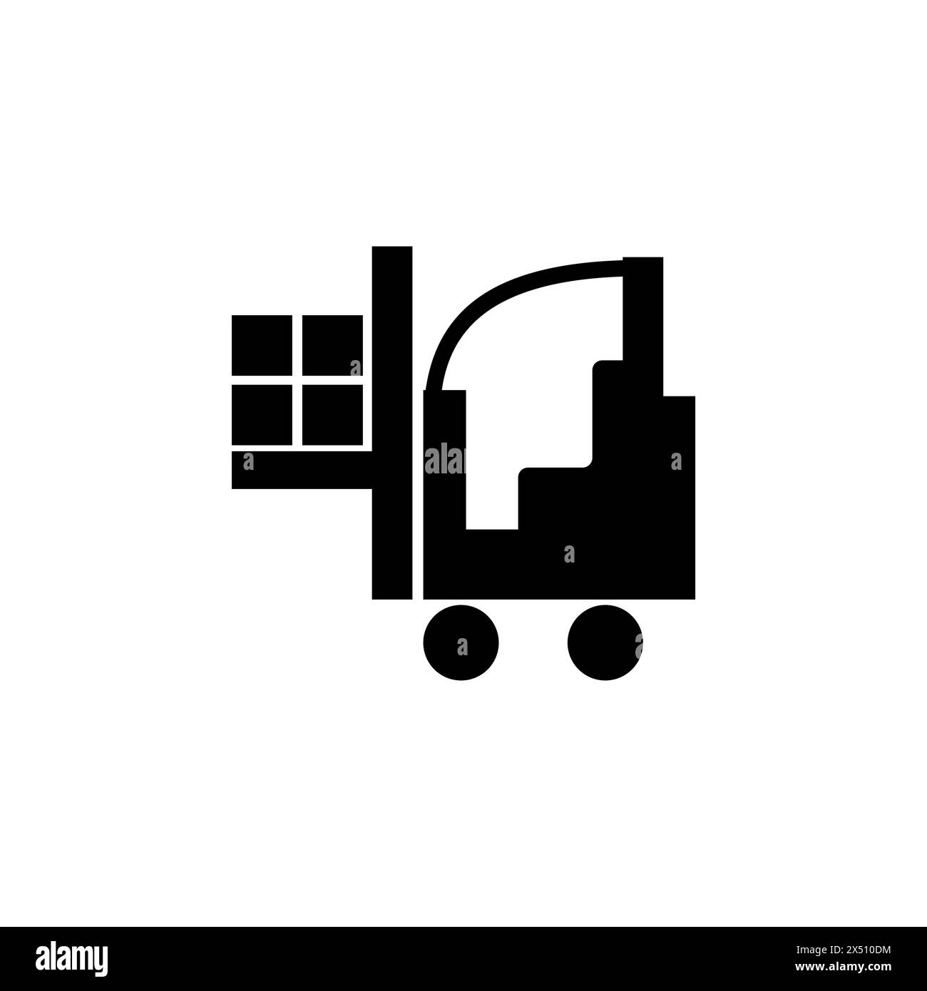 Loader icon, Forklift flat vector icon. Simple solid symbol isolated on white background. Loader ...