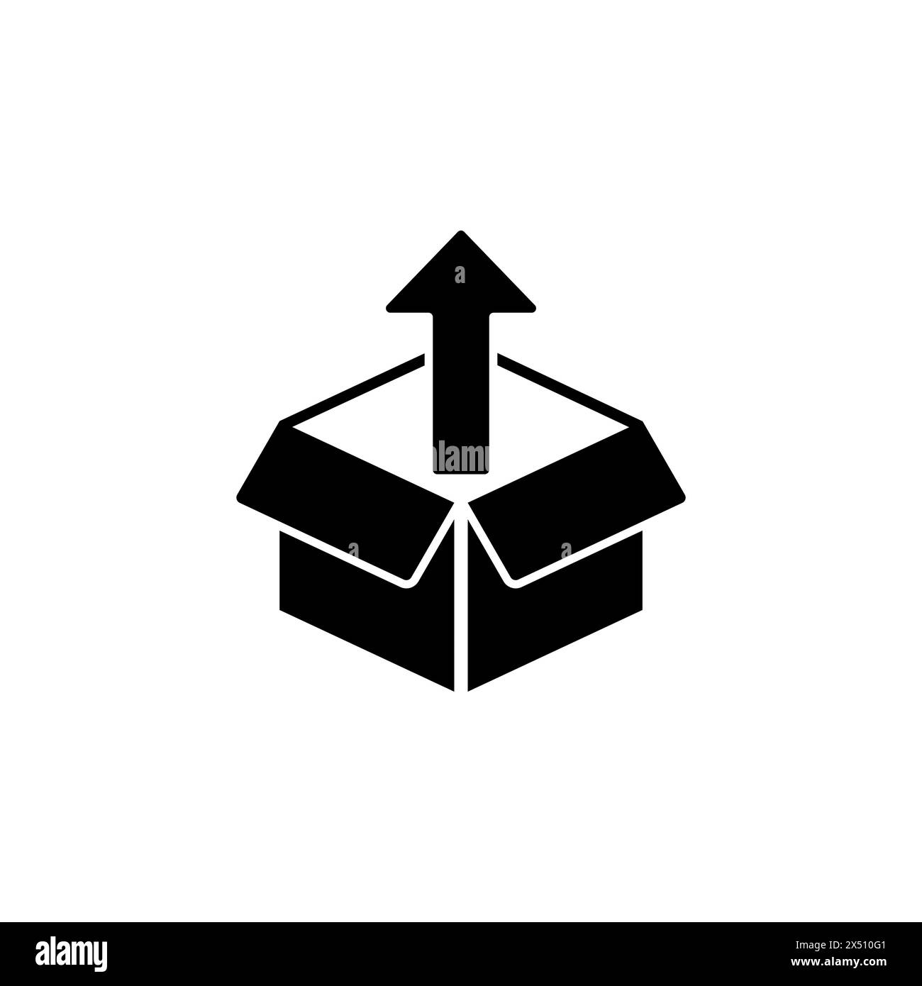 Unpacking Box flat vector icon. Simple solid symbol isolated on white ...