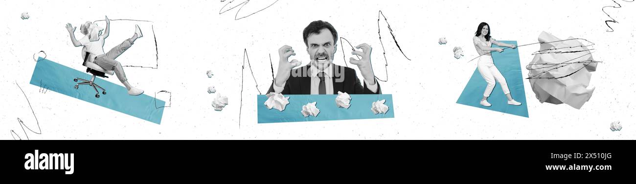 Sketch image composite trend artwork photo collage of horizontal ...