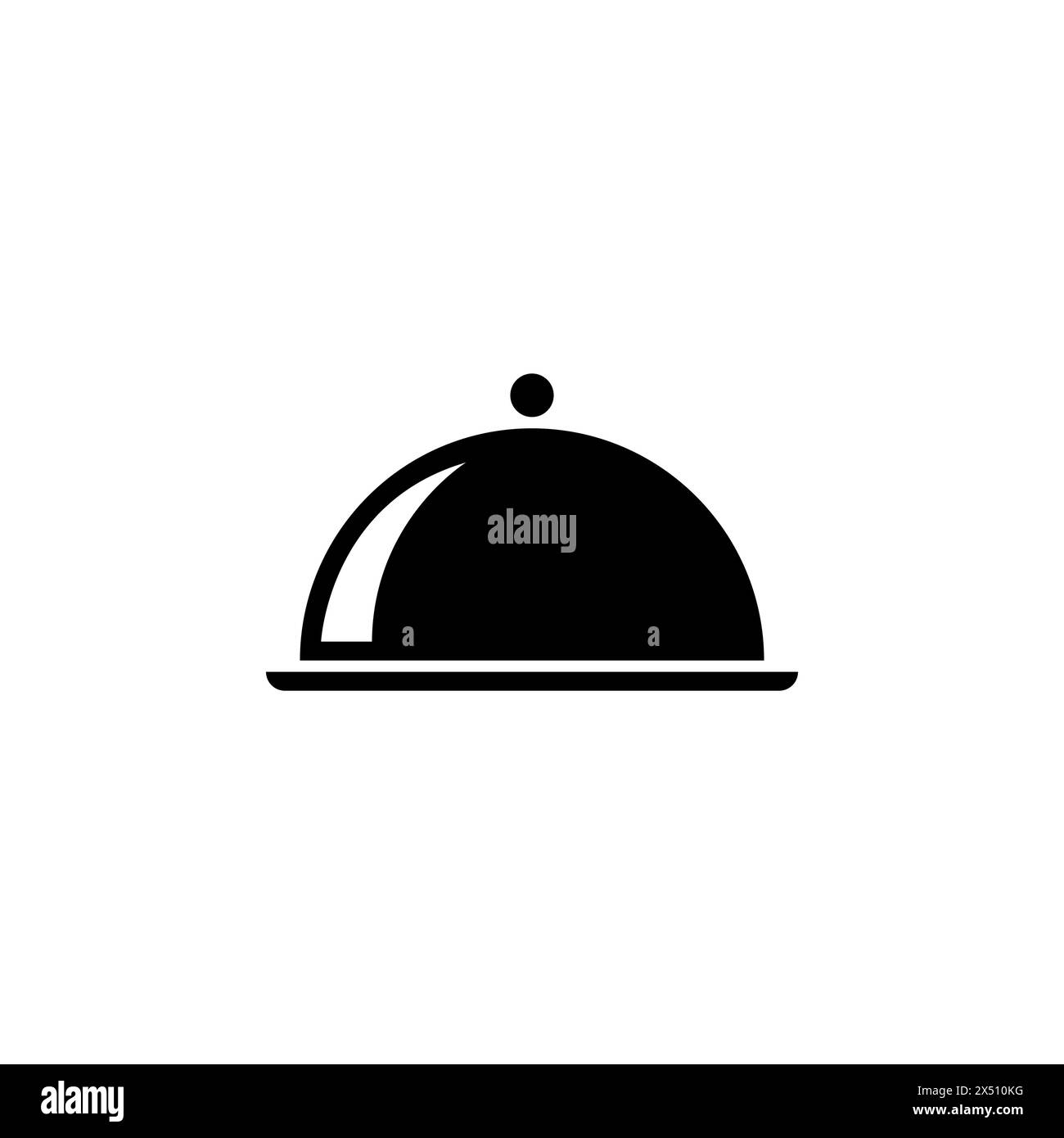 Covered Food, Meal Tray flat vector icon. Simple solid symbol isolated ...