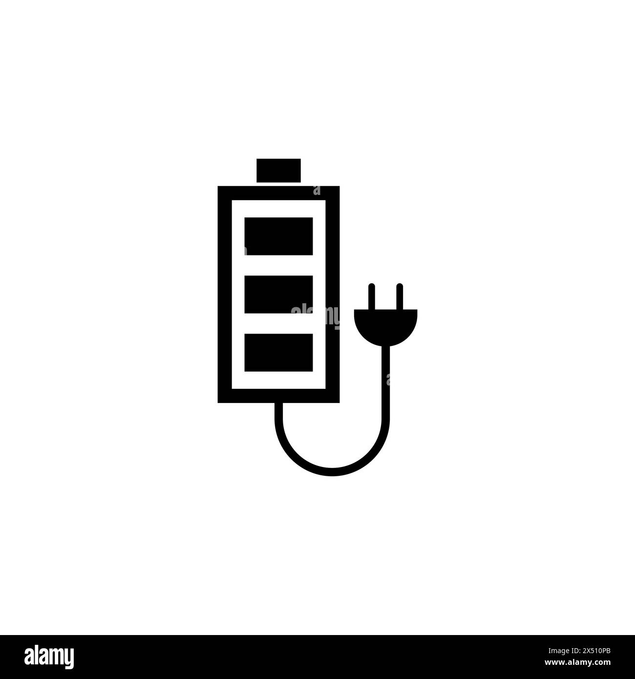 Battery Charge flat vector icon. Simple solid symbol isolated on white ...