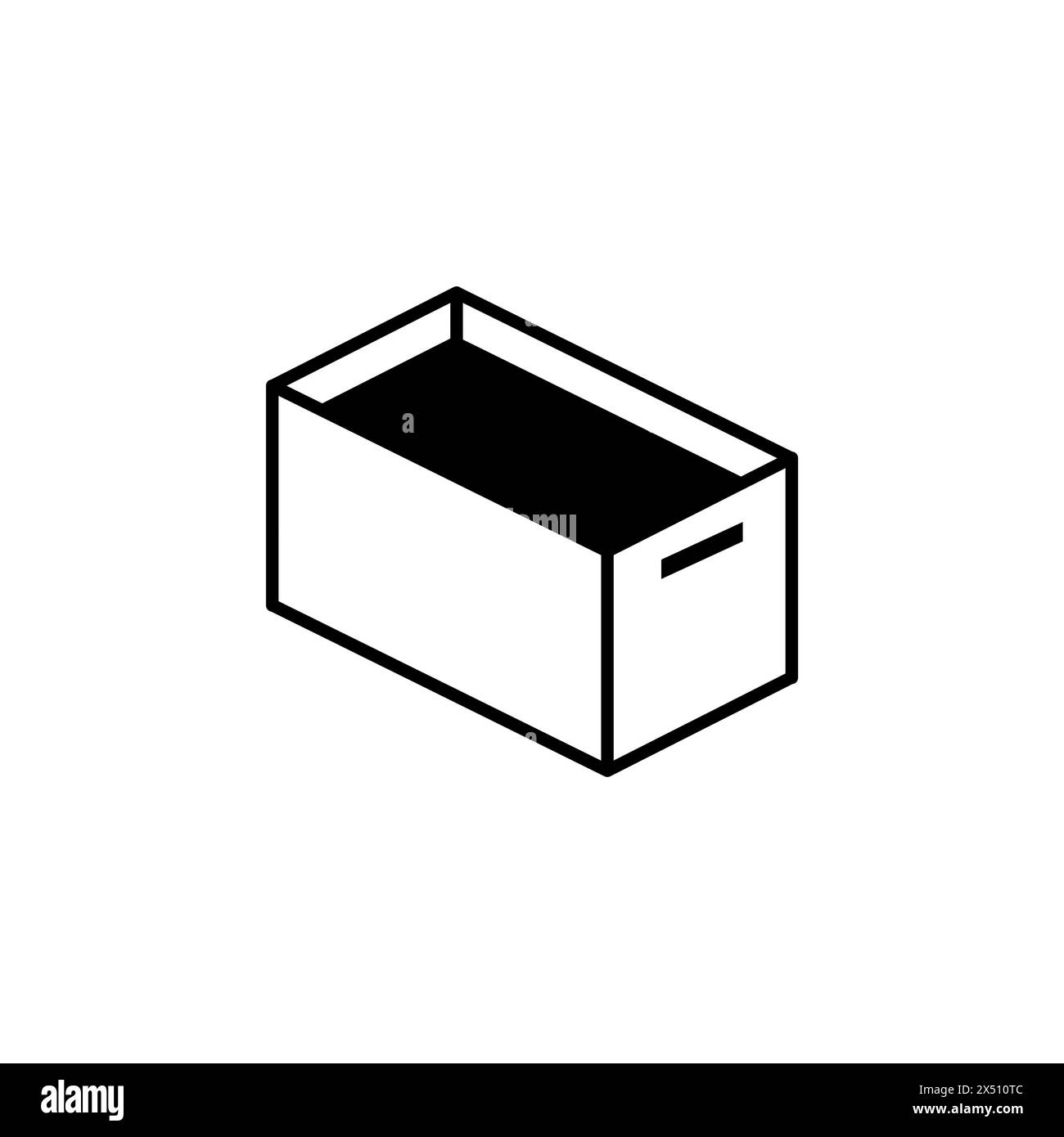 Cardboard Box with Handle flat vector icon. Simple solid symbol ...