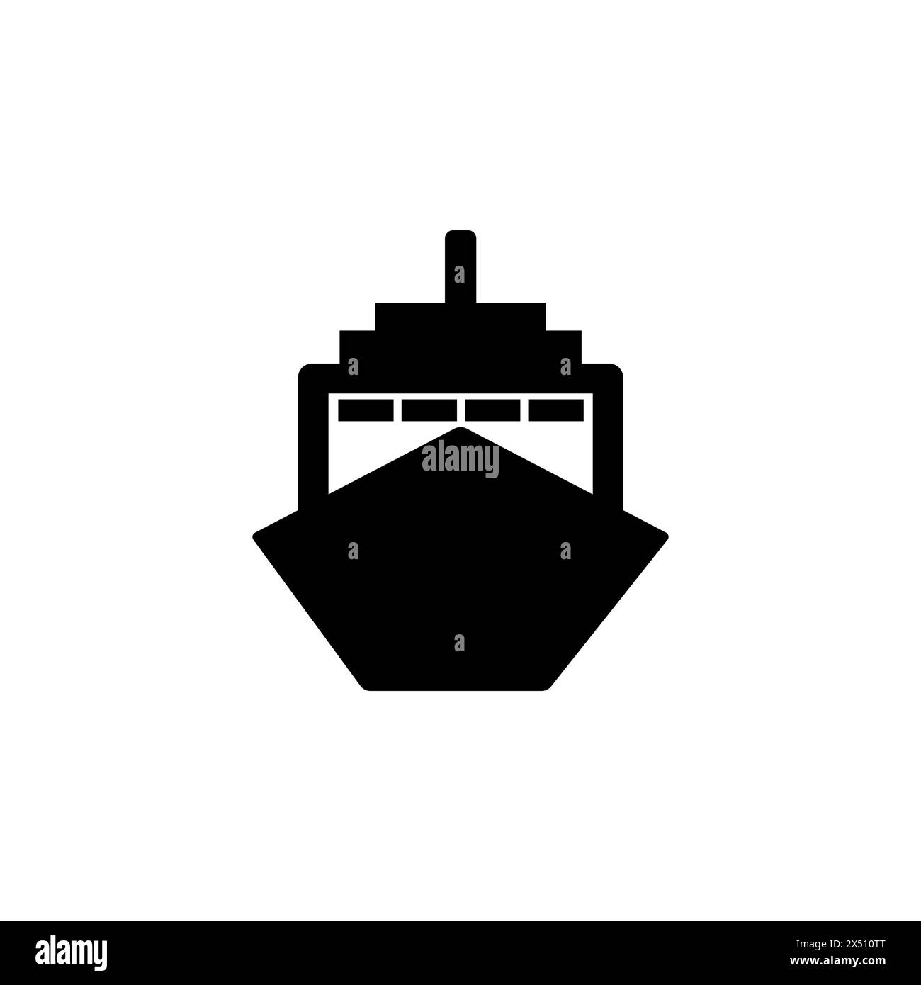 Ship Liner flat vector icon. Simple solid symbol isolated on white ...