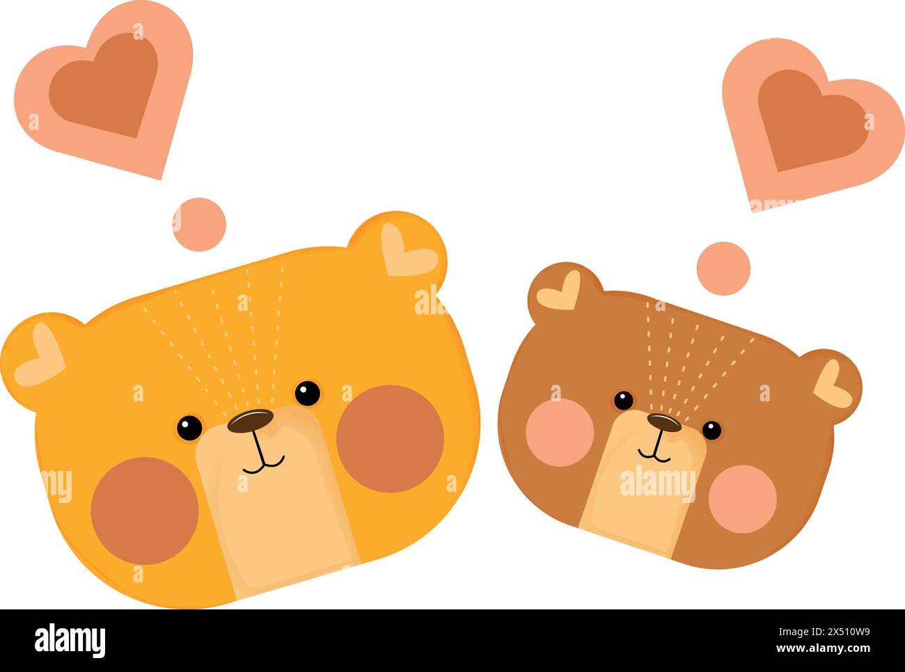 Teddy bear pink hearts Stock Vector Images - Alamy