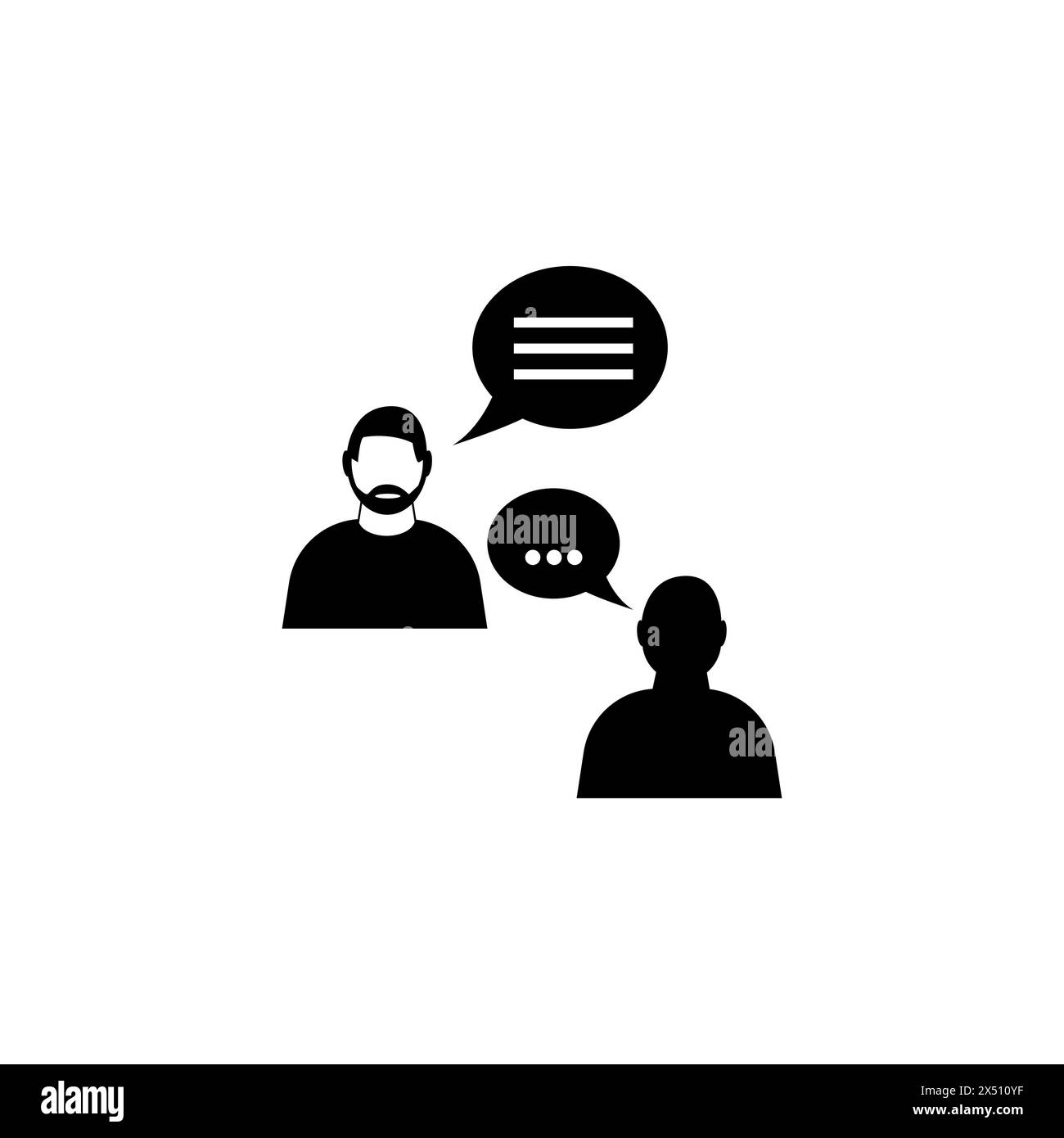 Speaking People, Talking Chat flat vector icon. Simple solid symbol ...