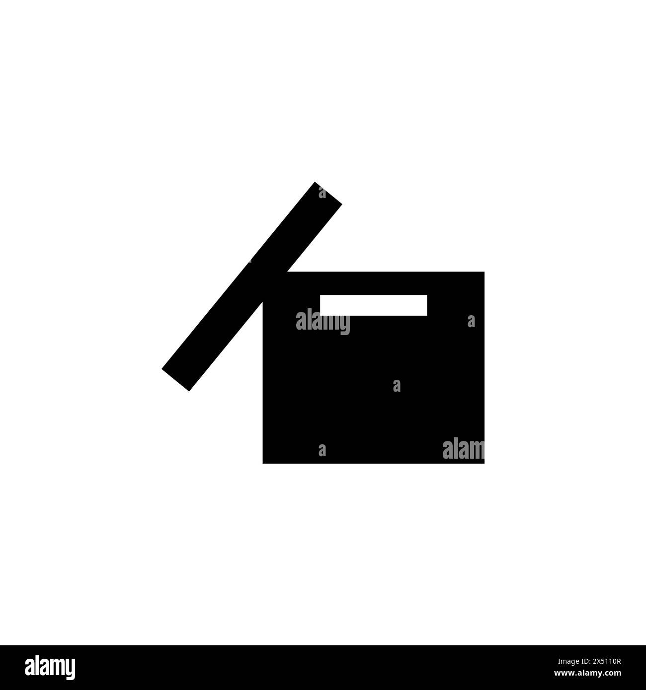 Cardboard Box flat vector icon. Simple solid symbol isolated on white ...