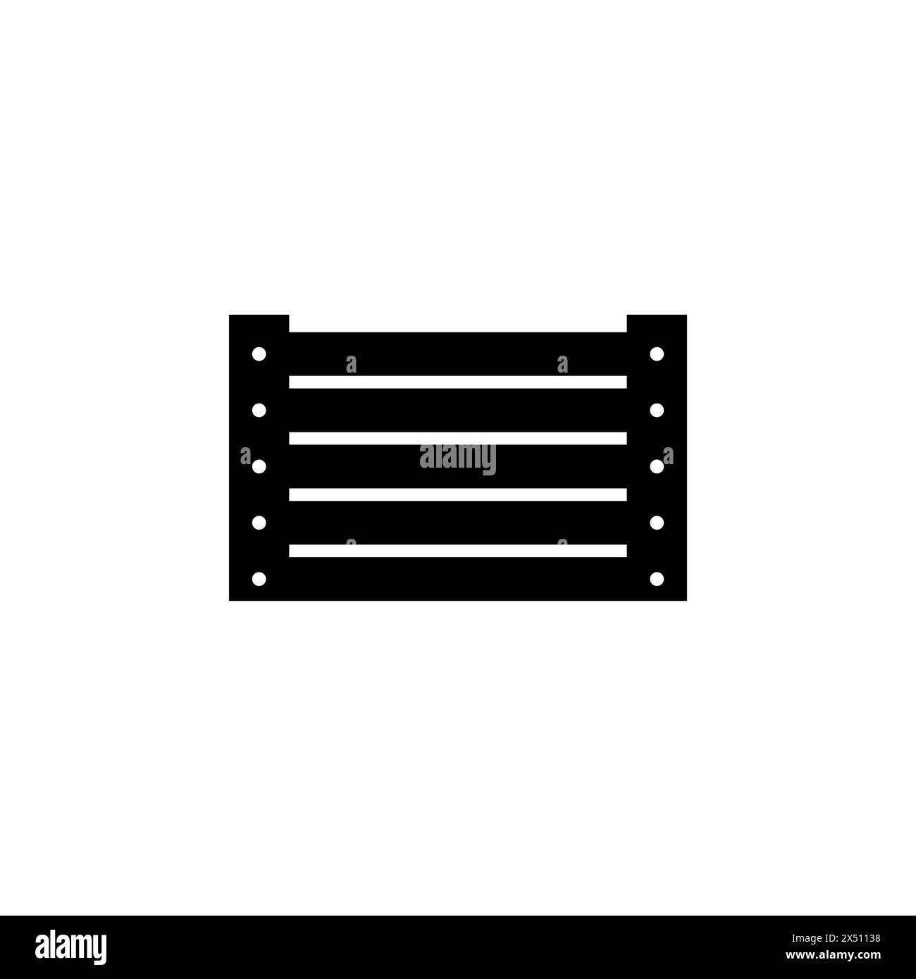 Cargo Wood Pallet Box flat vector icon. Simple solid symbol isolated on ...