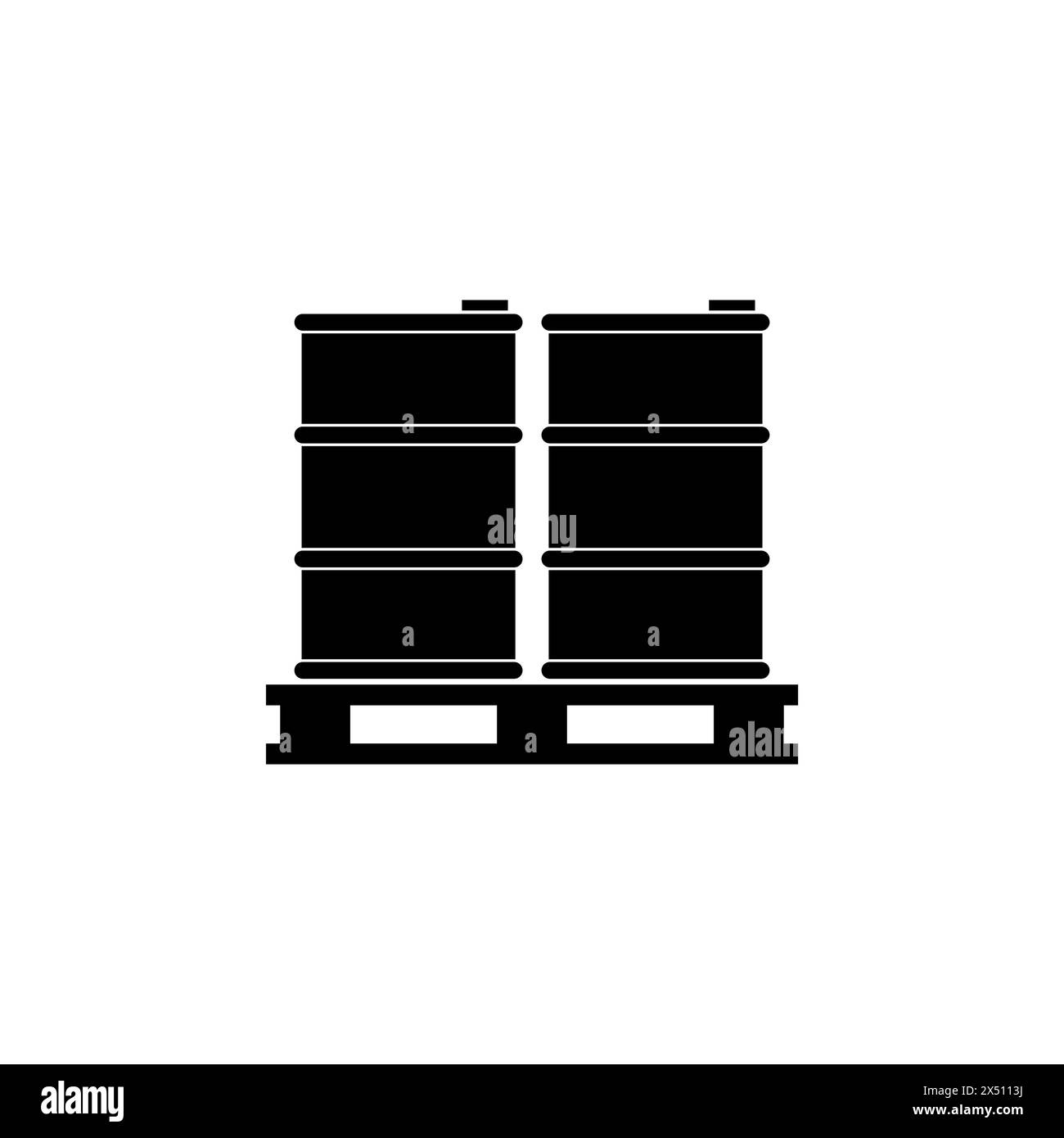 Palette Barrels Oil flat vector icon. Simple solid symbol isolated on white background. Palette ...