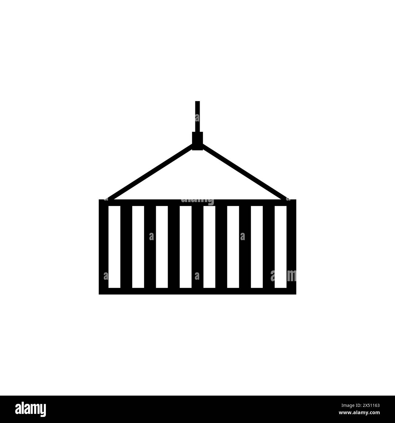 Crane Container flat vector icon. Simple solid symbol isolated on white ...