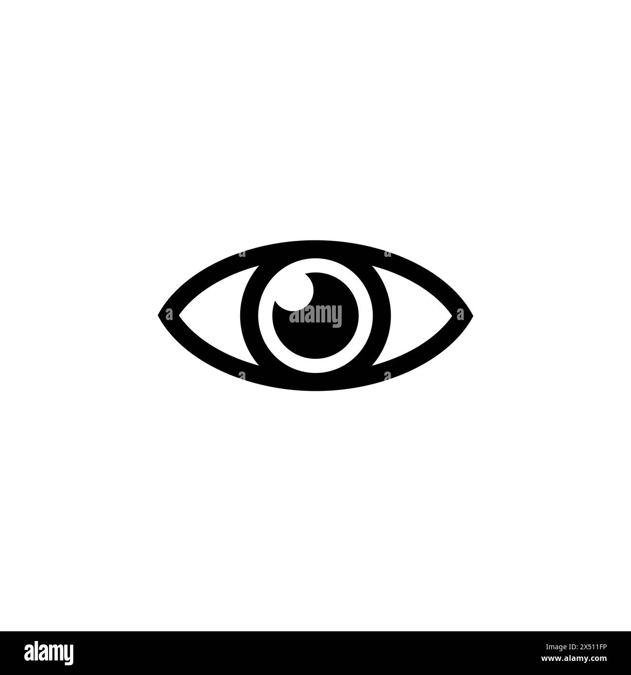 Eye Vision flat vector icon. Simple solid symbol isolated on white ...