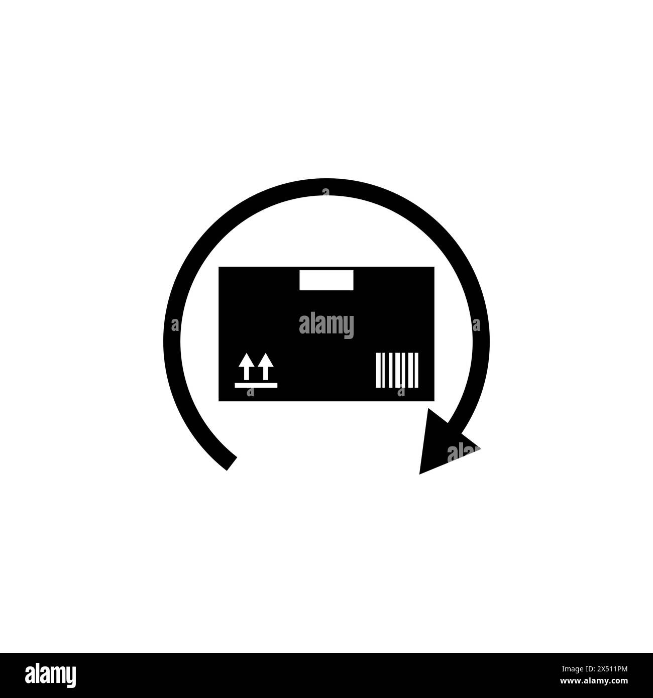 Delivery and Free Return Gifts or Parcels flat vector icon. Simple ...