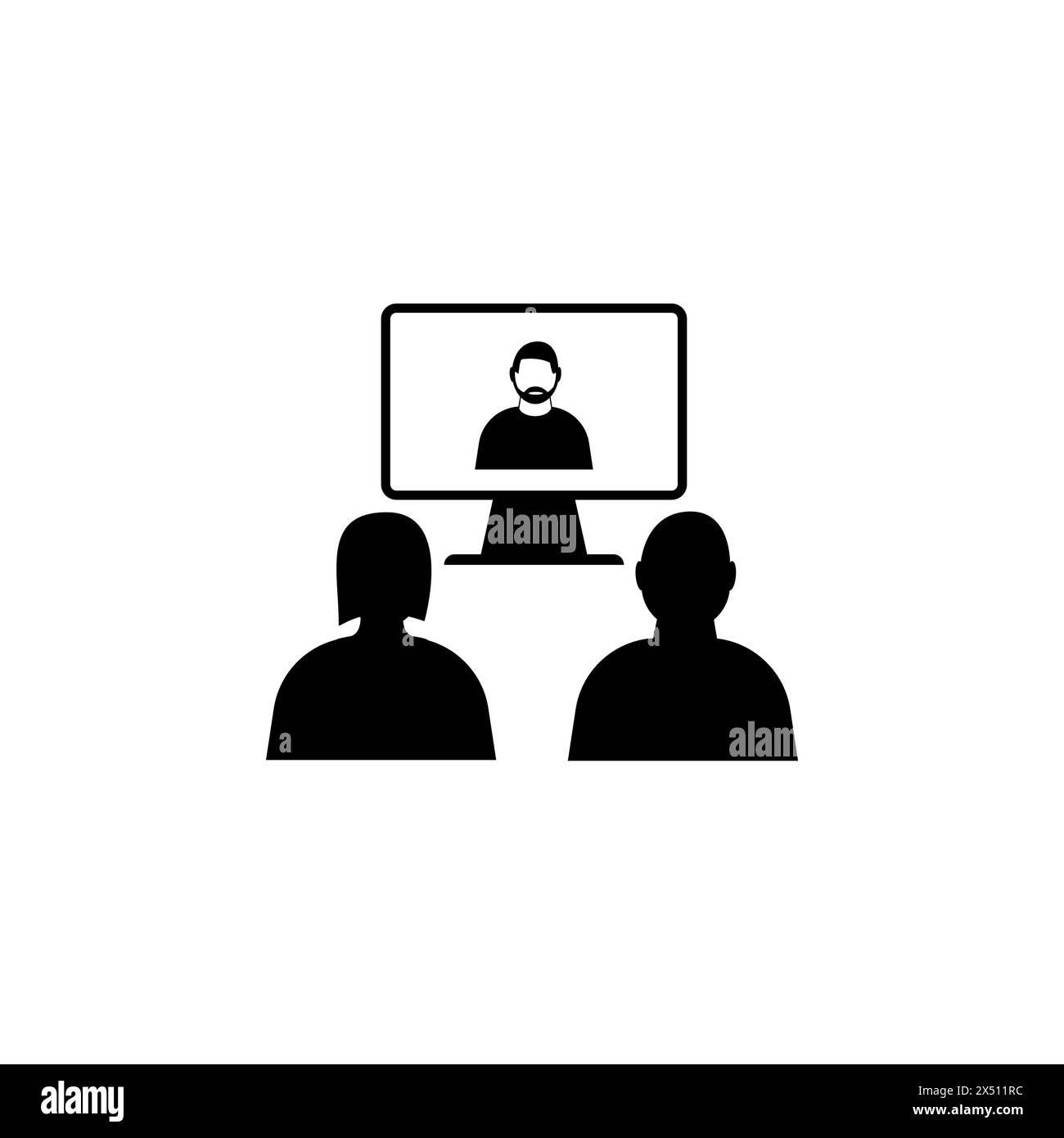 Group video call screen Black and White Stock Photos & Images - Alamy