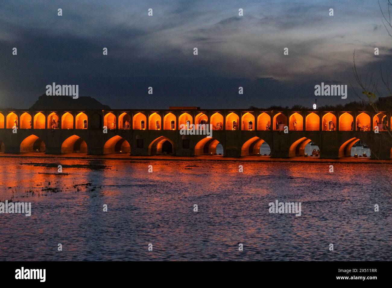 Isfahan, Iran - March 31, 2024: The Allahverdi Khan Bridge, popularly ...