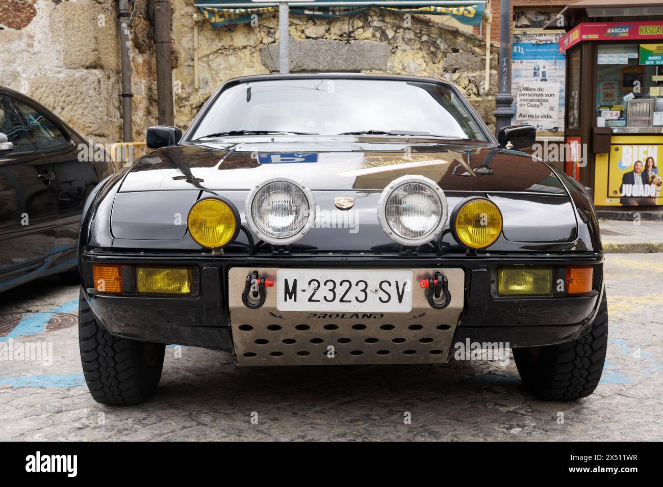 brown old classic porsche front view Stock Photo - Alamy