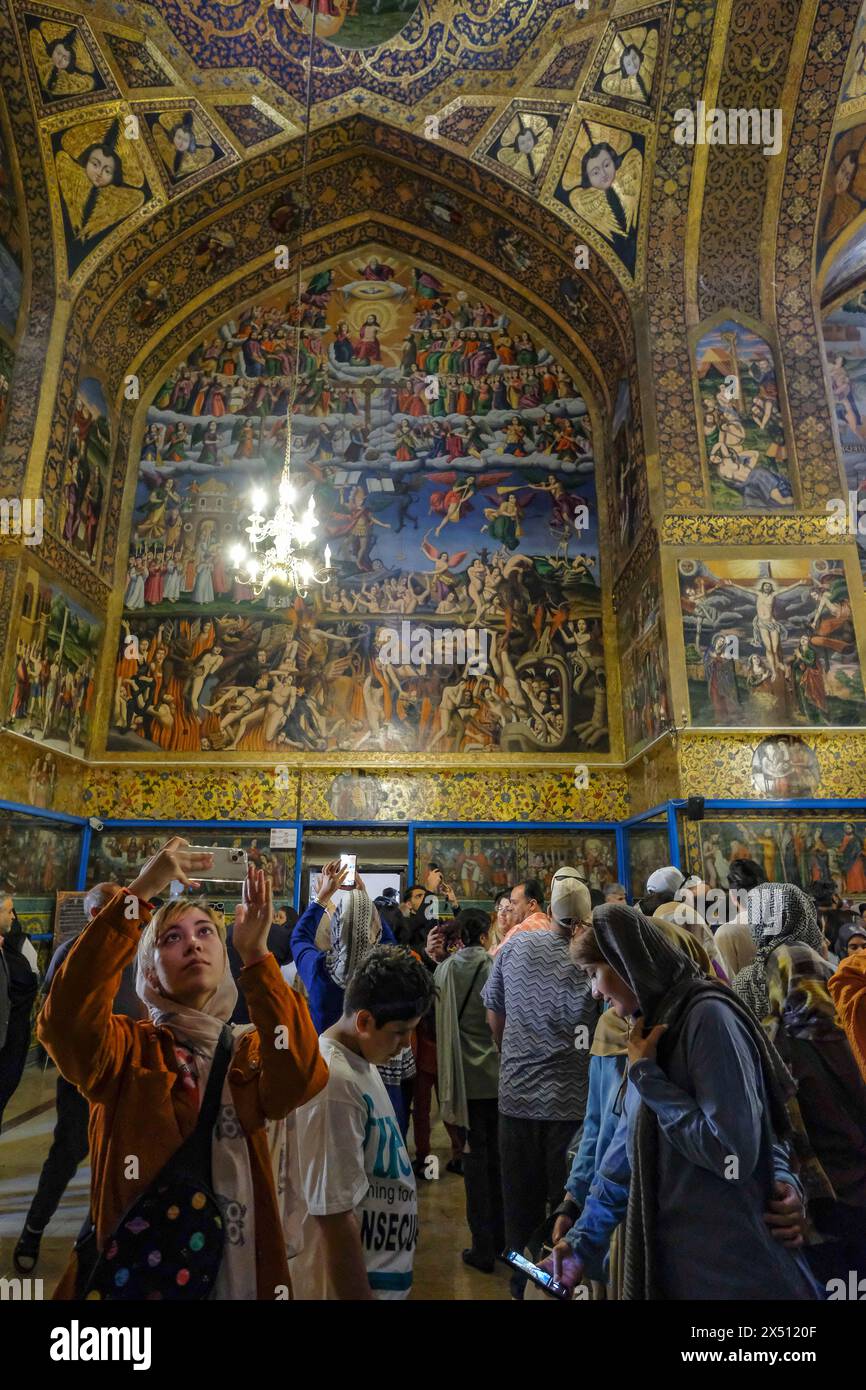 Isfahan, Iran - March 31, 2024: People visiting the Holy Savior ...