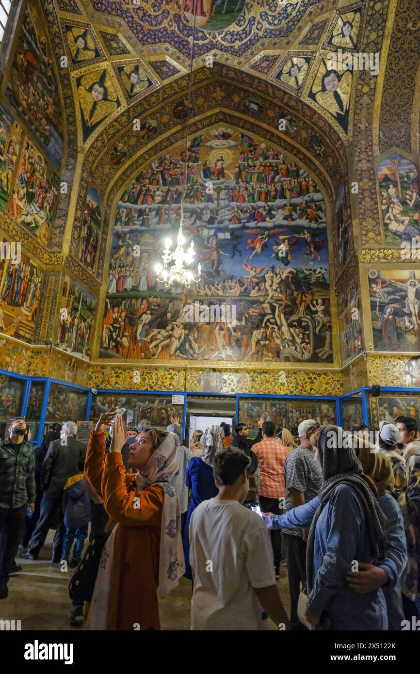 Isfahan, Iran - March 31, 2024: People visiting the Holy Savior ...