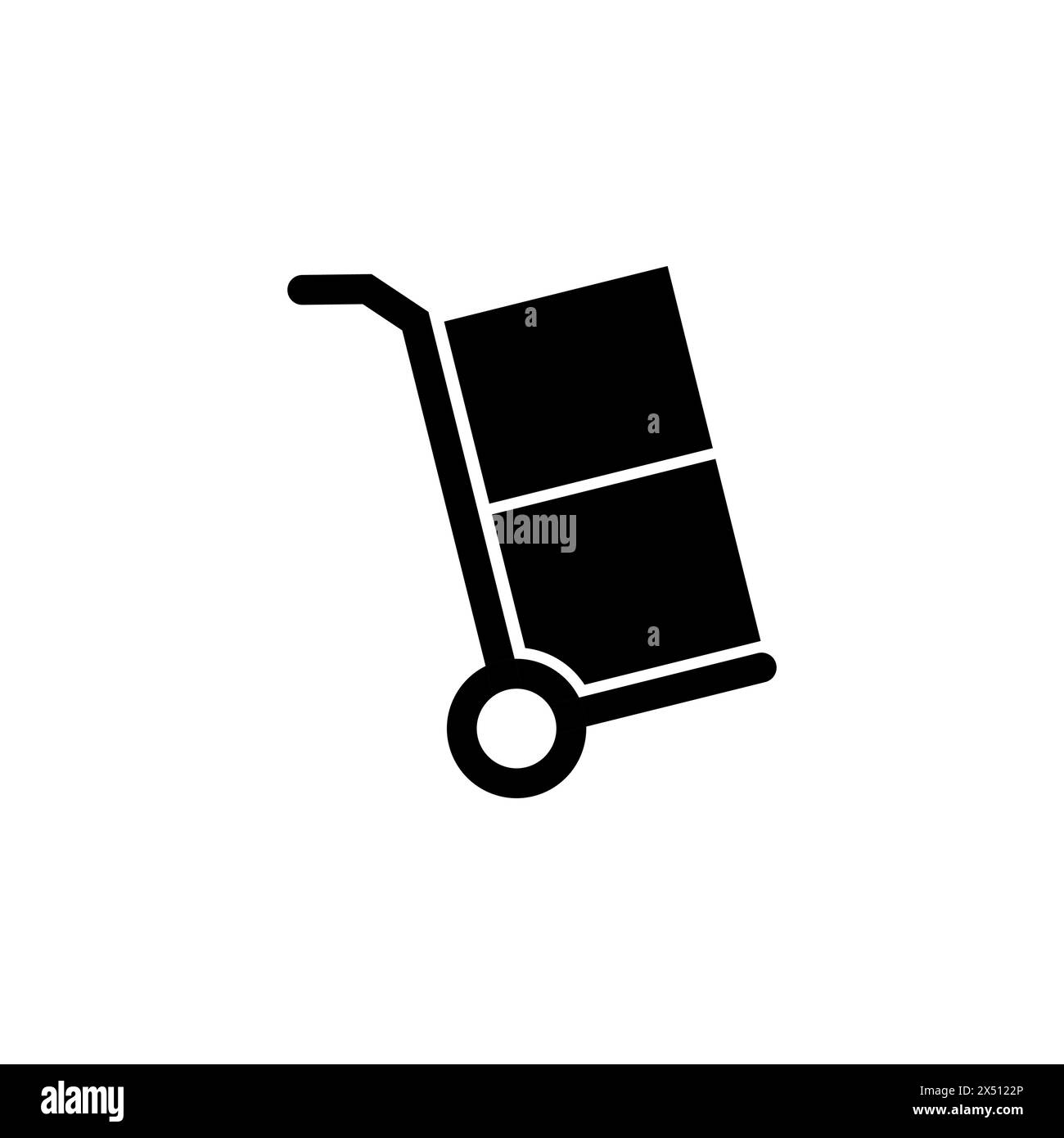 Hand truck simple flat Black and White Stock Photos & Images - Alamy