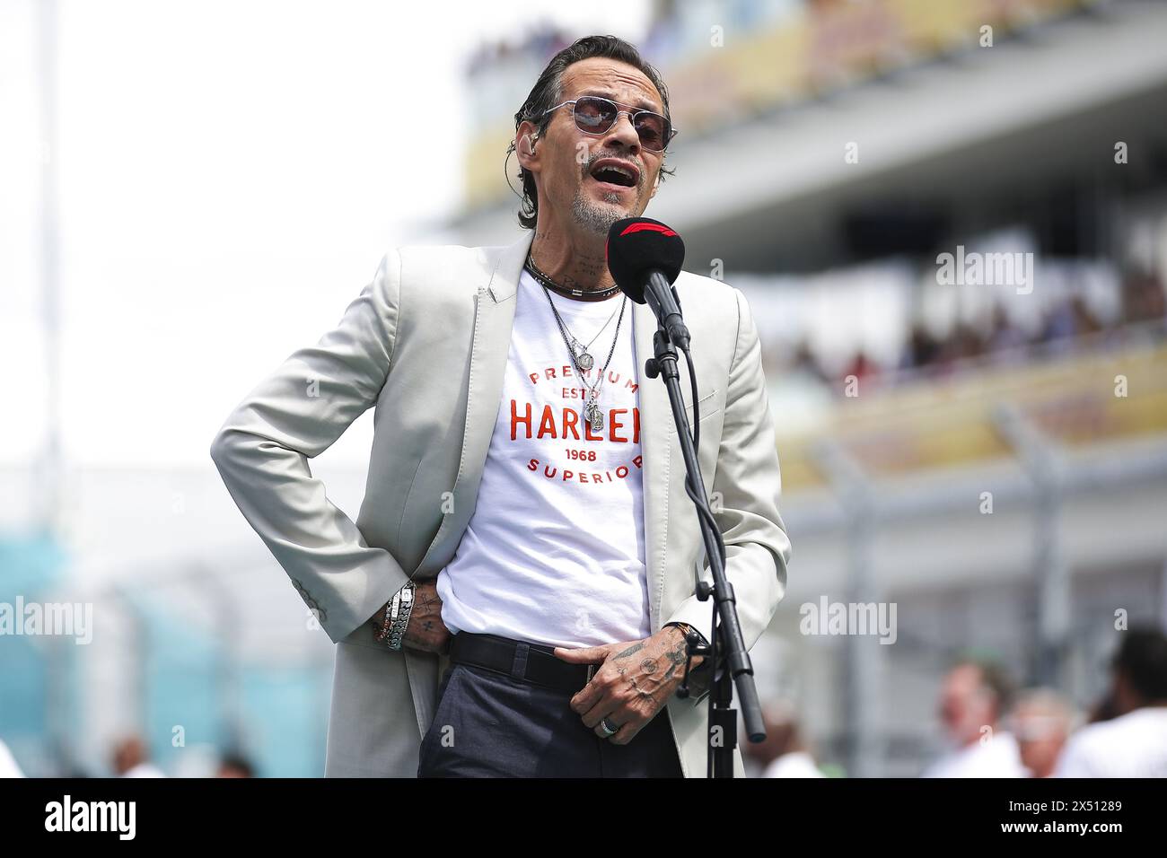 Marc Anthony, Singer during the Formula 1 Crypto.com Miami Grand Prix ...