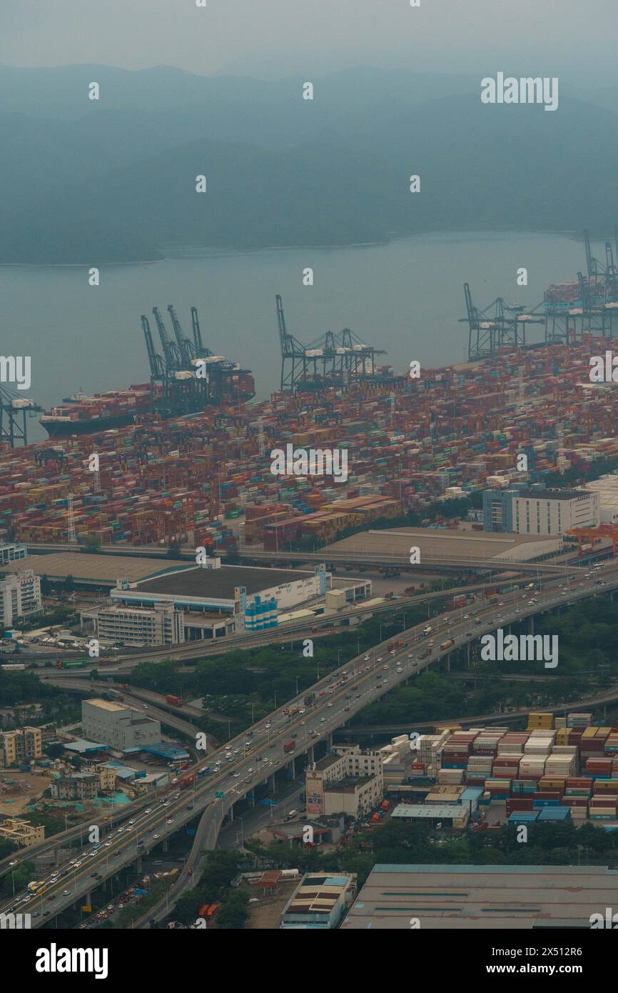 SHENZHEN, CHINA - MAY 3, 2024 - The container terminal of Yantian Port ...