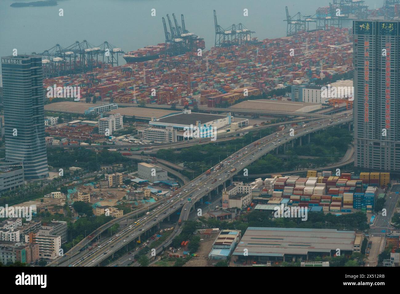 SHENZHEN, CHINA - MAY 3, 2024 - The container terminal of Yantian Port ...