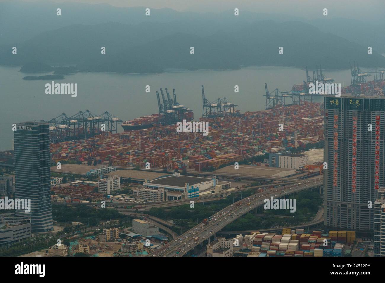 SHENZHEN, CHINA - MAY 3, 2024 - The container terminal of Yantian Port ...