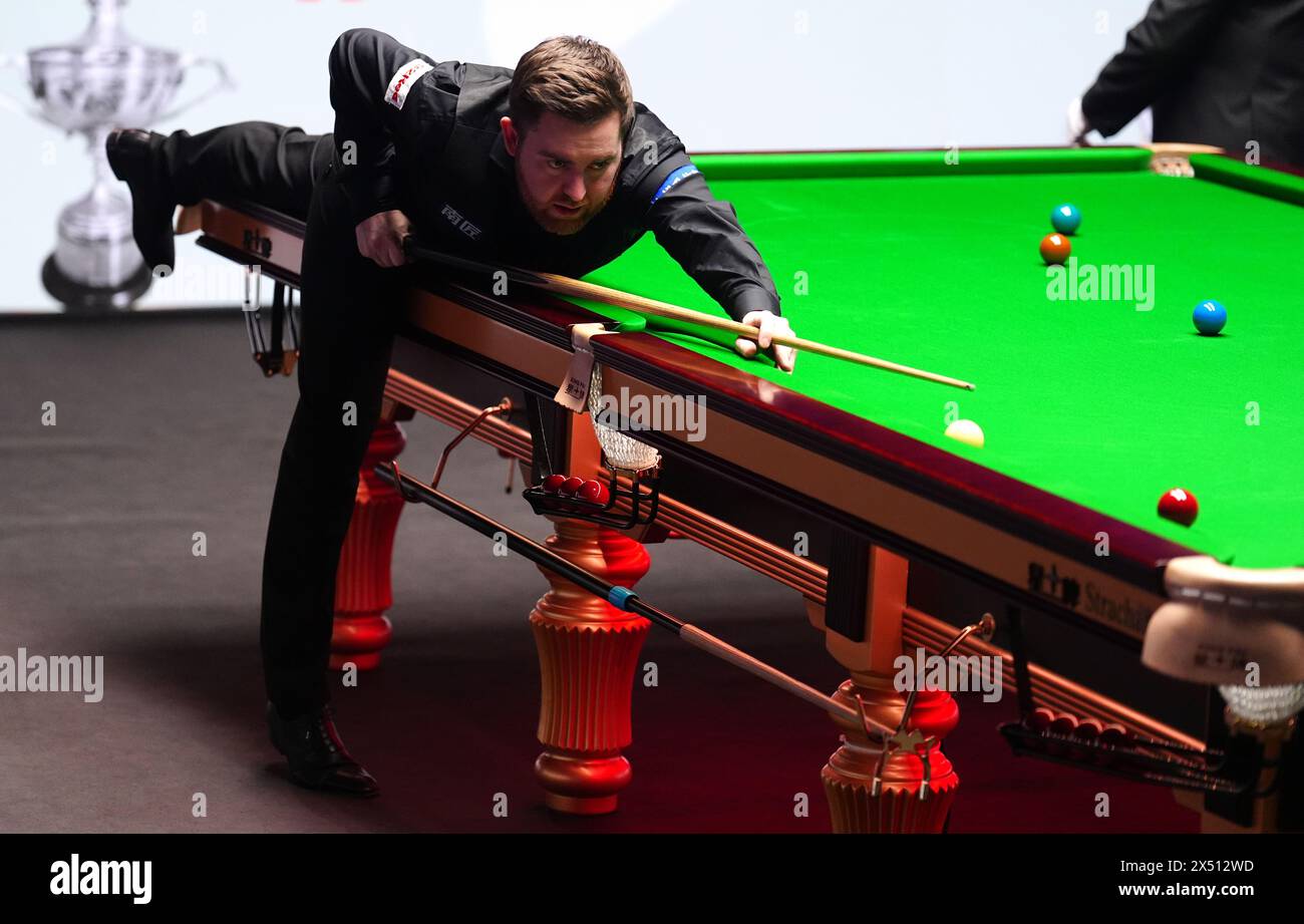 Jak Jones in action against Kyren Wilson (not pictured) during the ...