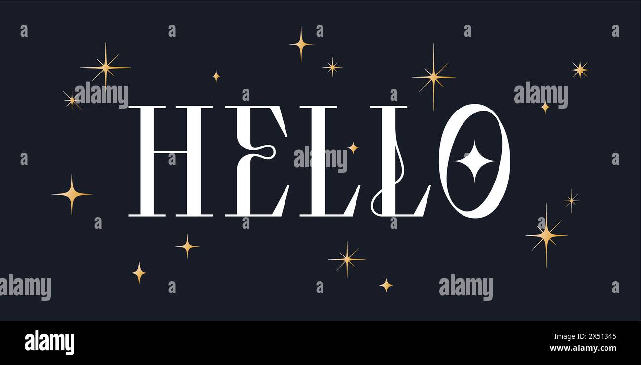 Hello. Lettering Hello, Hi, banner, poster Stock Vector Image & Art - Alamy