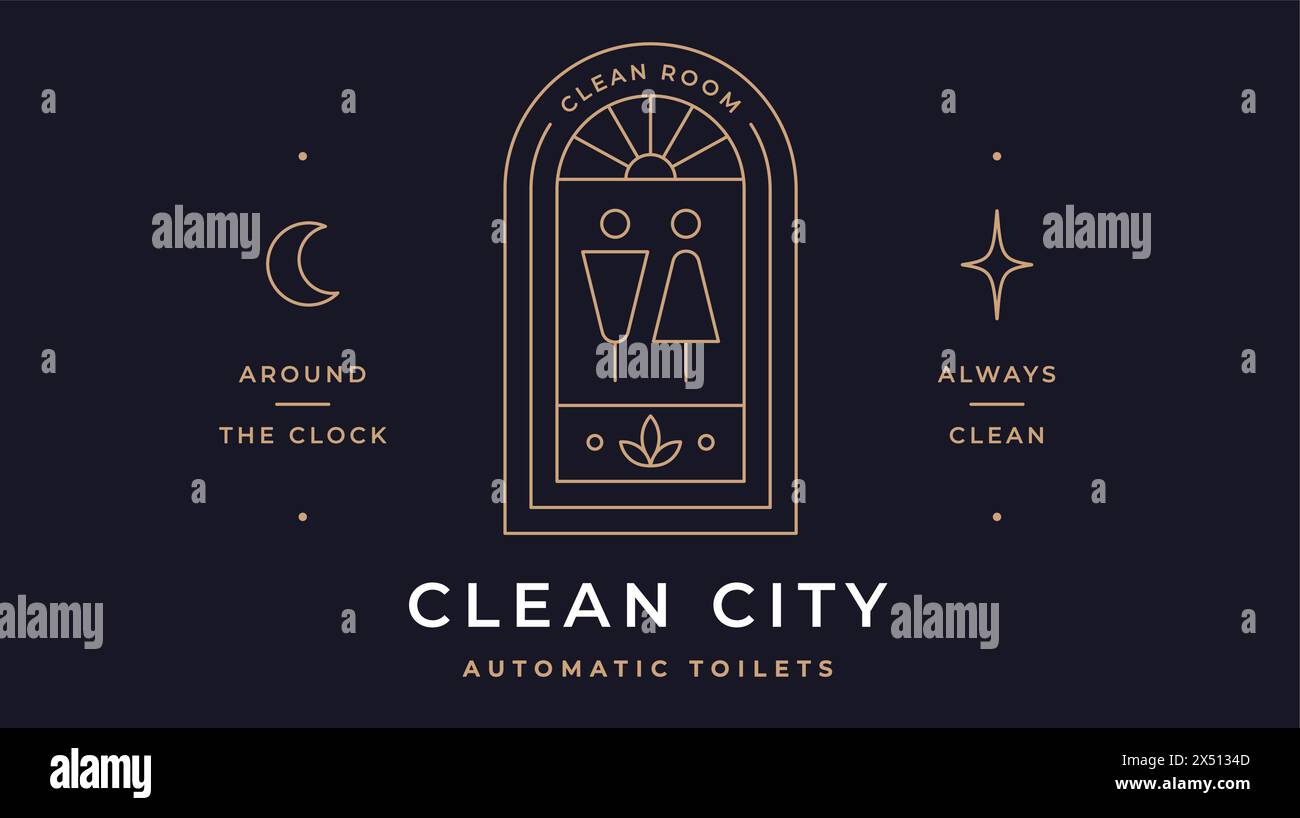 Clean City WC Label Stock Vector Image & Art - Alamy