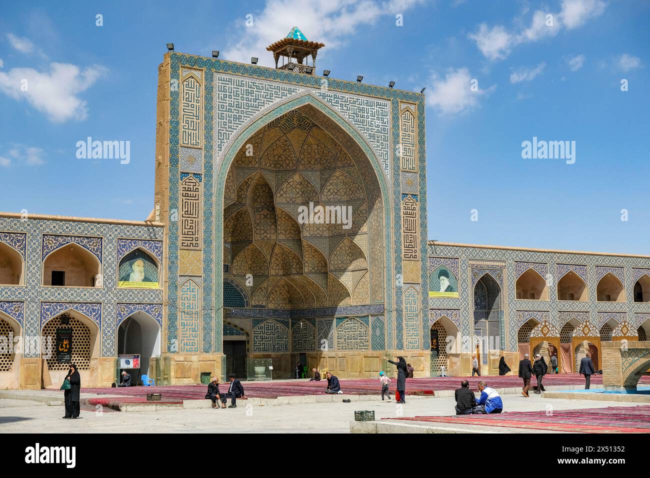 Isfahan, Iran - April 1, 2024: People visiting the Jameh Mosque also ...