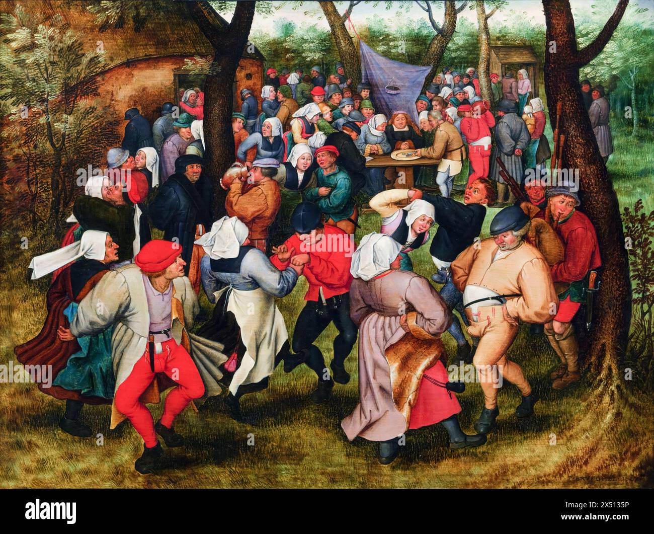 Pieter Brueghel the Younger, The Wedding Dance, painting in oil on wood ...