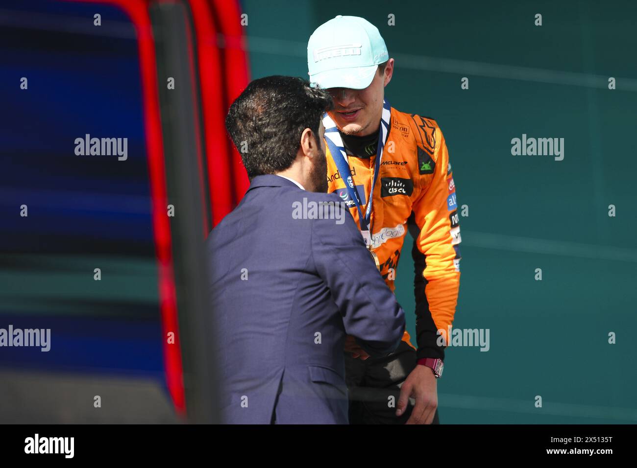 NORRIS Lando (gbr), McLaren F1 Team MCL38, portrait and BEN SULAYEM ...